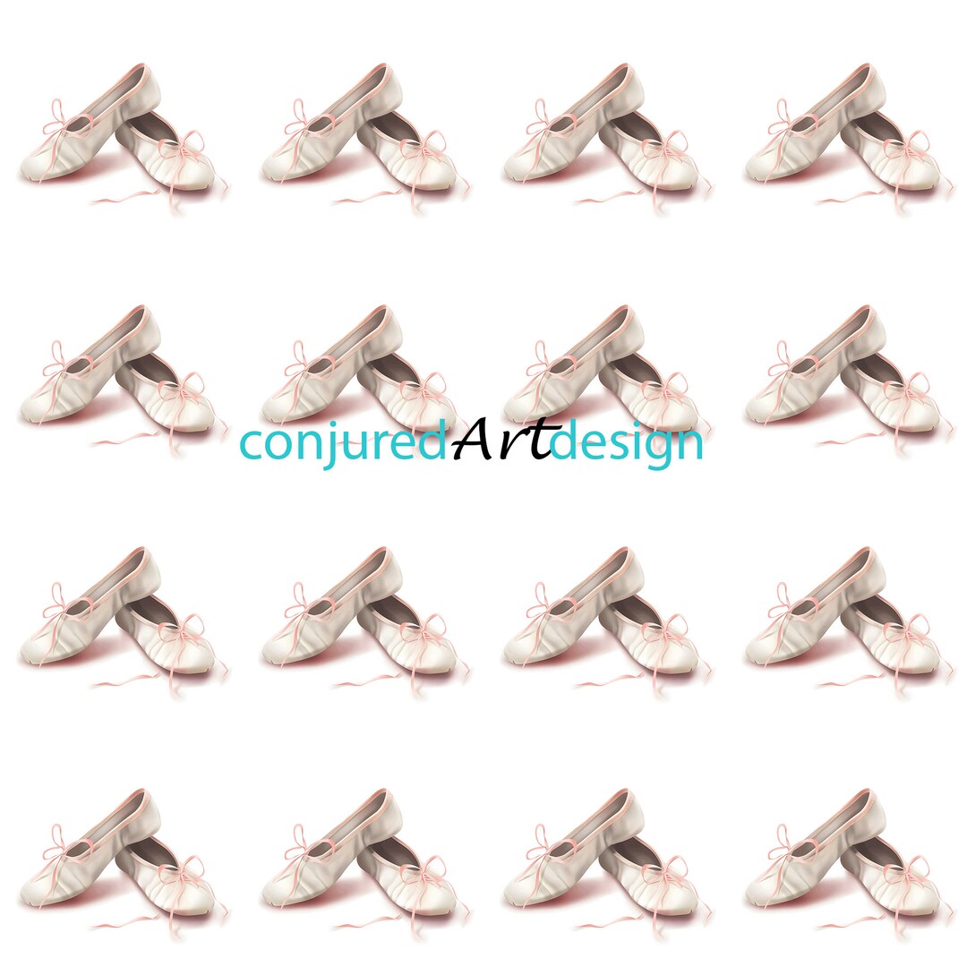 Seamless Image of a Ballet Shoes Pattern - Etsy
