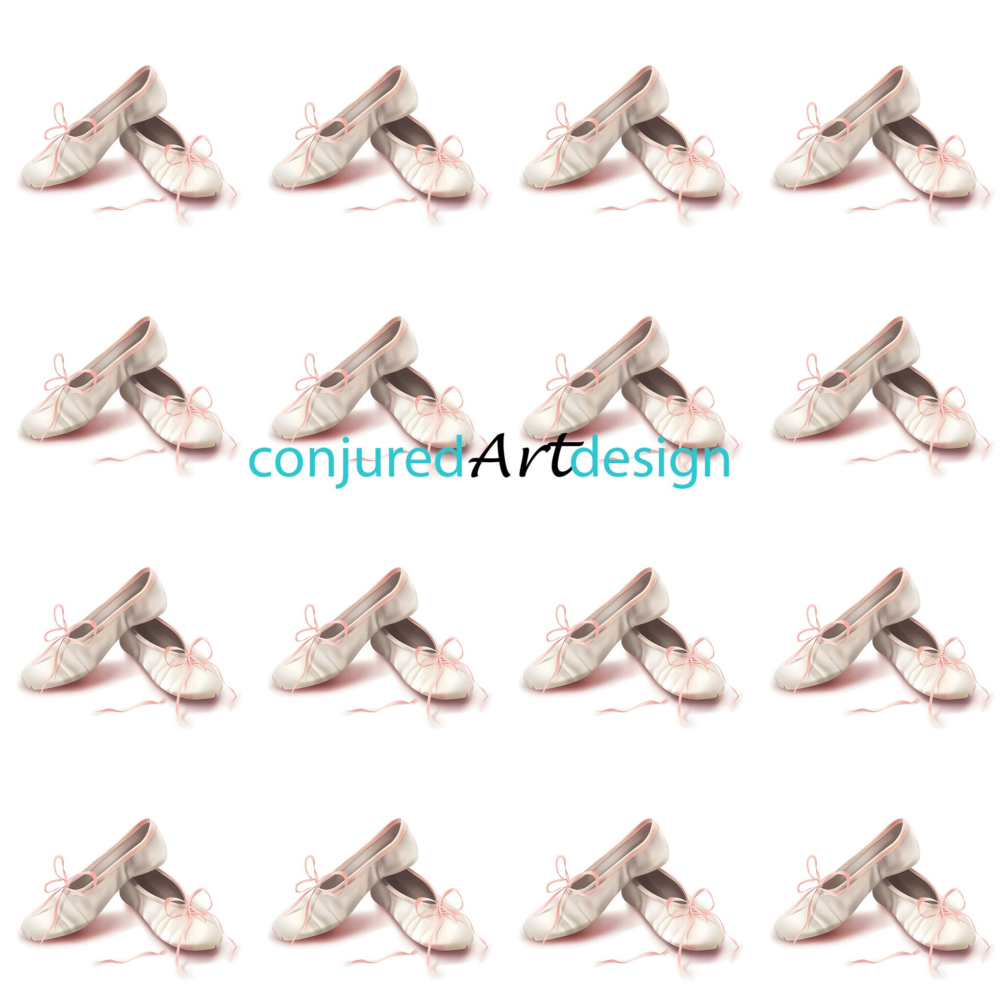 Seamless Image of a Ballet Shoes Pattern - Etsy