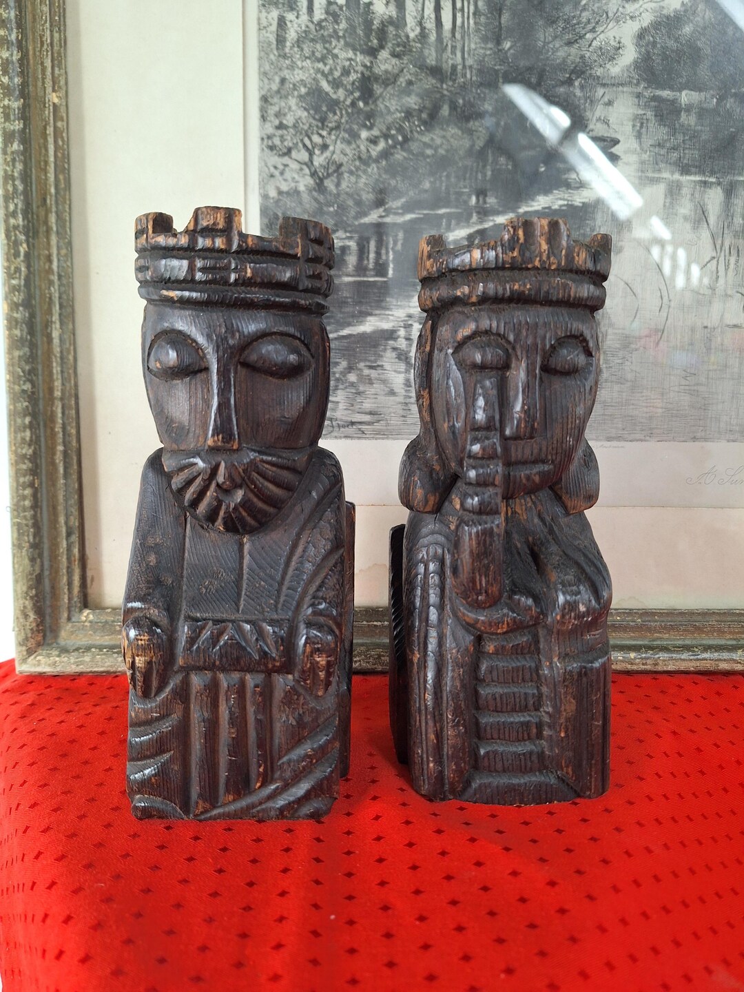 Slavic Religious Wood Carvings - King and Queen - Etsy