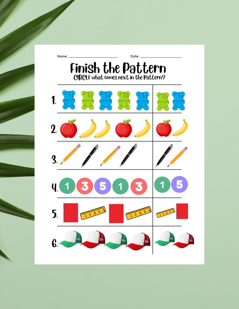 What Comes Next Kids Worksheet Instant Download Early Cognitive Skills ...