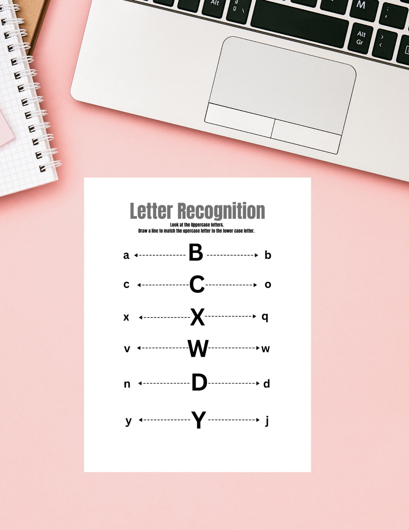 Letter Recognition uppercase Instant Download Early Literacy Skills ...