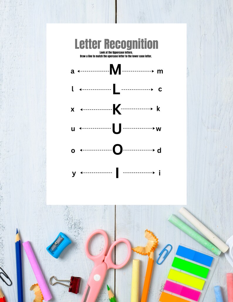 Letter Recognition uppercase Instant Download Early Literacy Skills ...