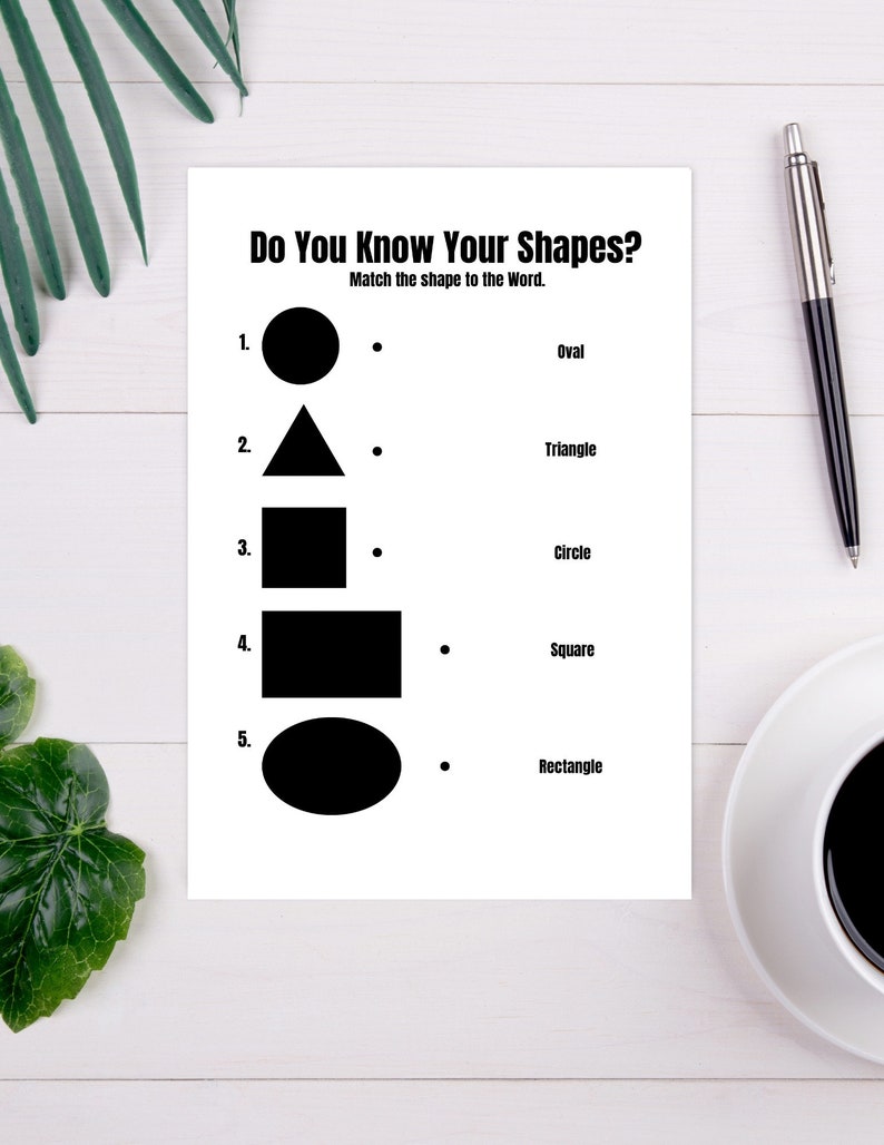 Do You Know Your Shapes Kids Worksheet, Printable Geometry Practice ...