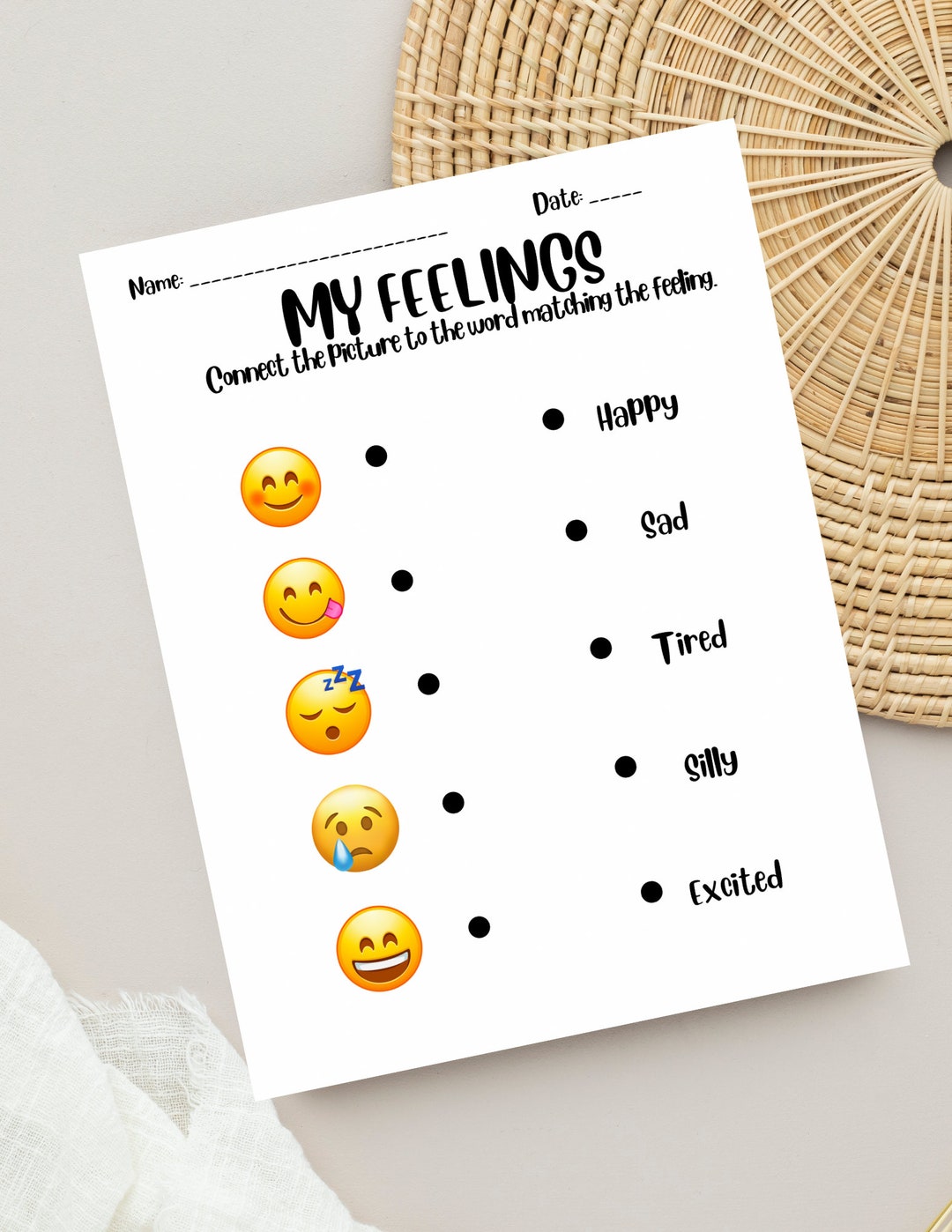 My Feelings Kids Worksheet Printable Emotional Recognition Educational ...