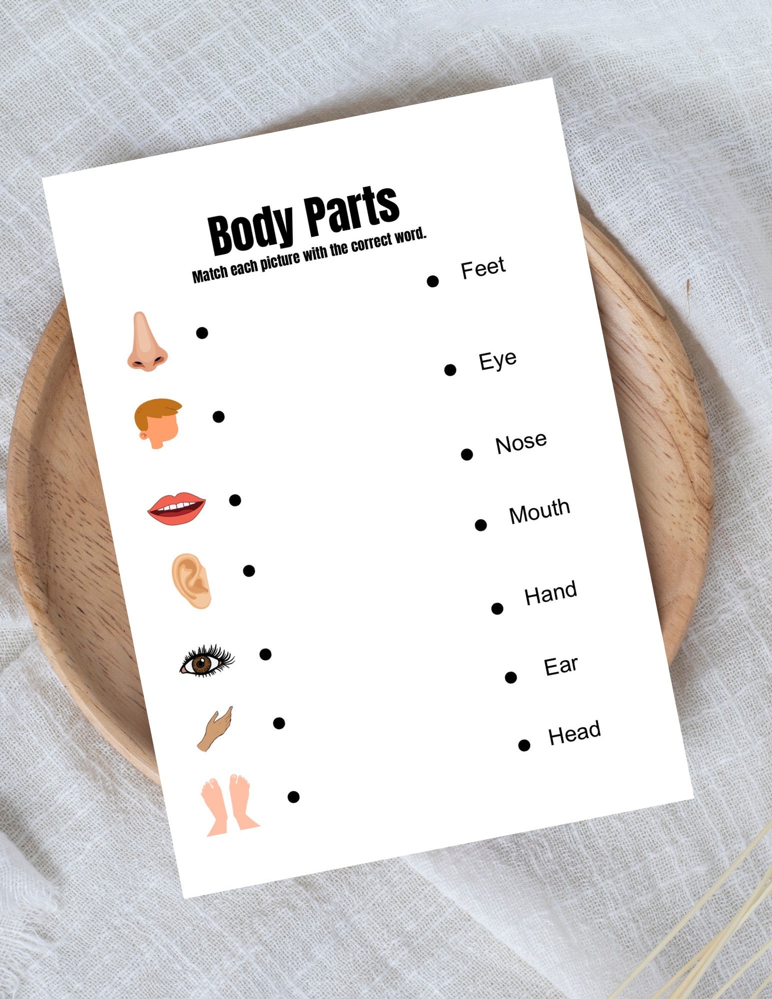 Do You Know Your Body Parts Kids Worksheet, Printable Anatomy Practice ...