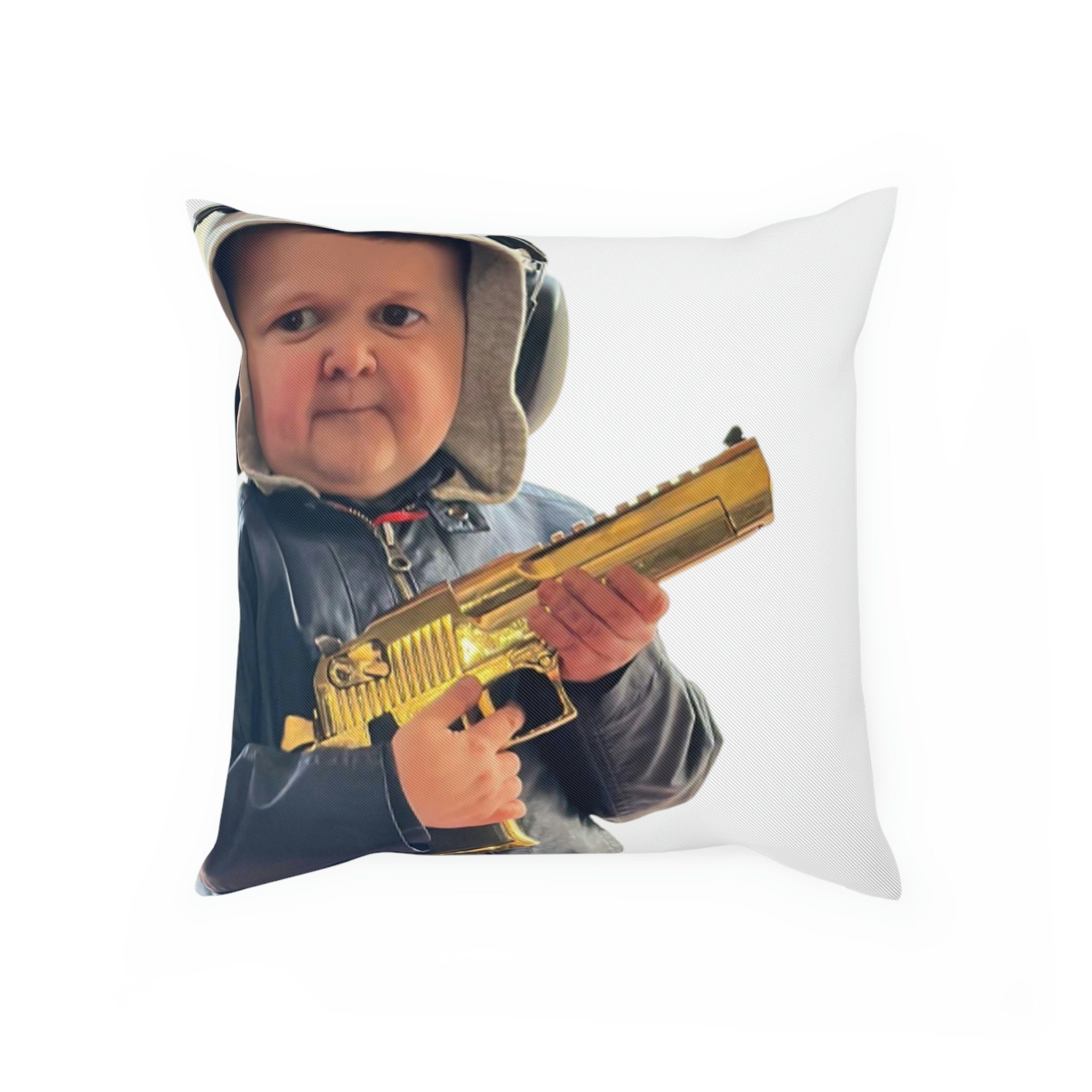 Funny Hasbulla Pillow Hasbulla With Gun KING HASBULLA MEME Pillow - Etsy