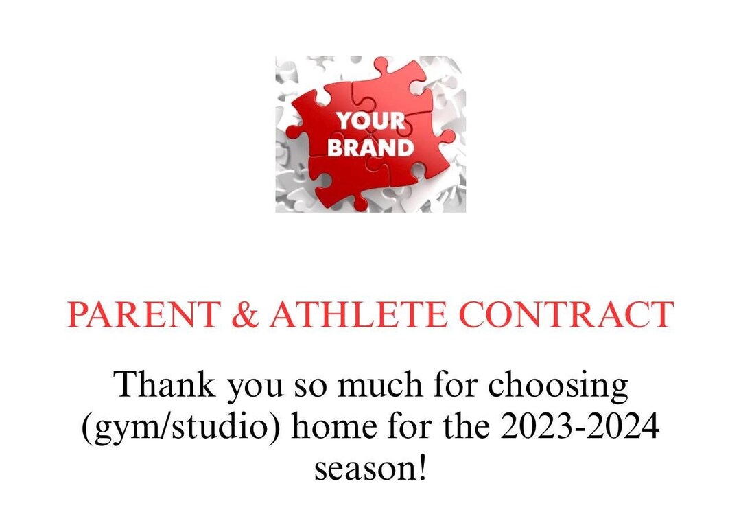 All-star Cheer Parent-athlete Contract Editable - Etsy