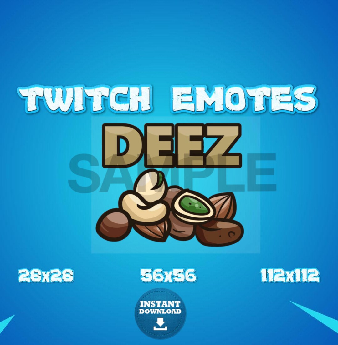Deez Nuts Emote Twitch Emote Youtube Emote Discord Emote - Etsy