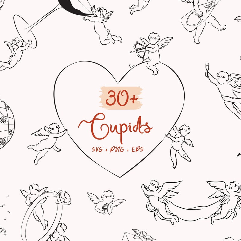 Baby Cupid Cartoon - Etsy