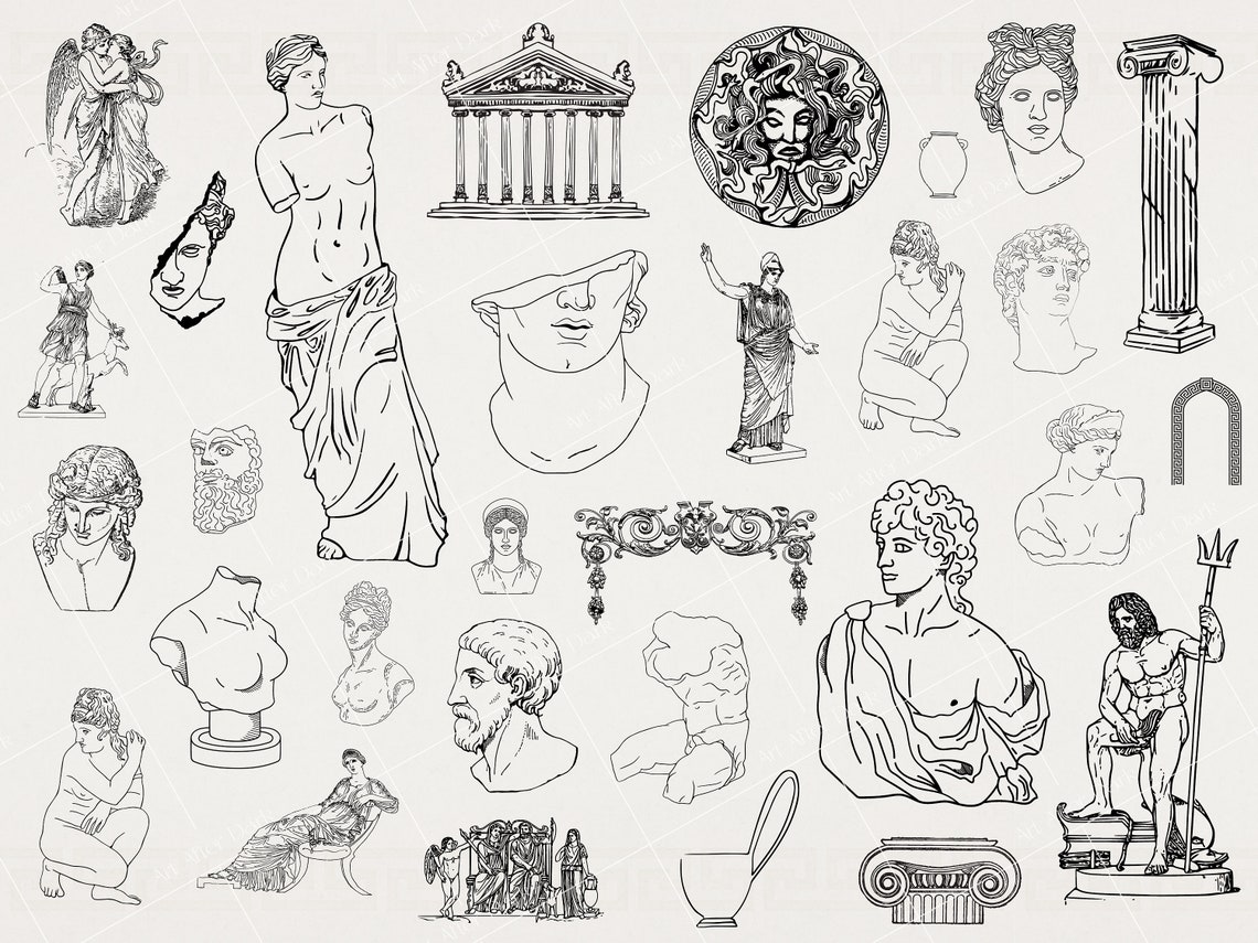 Ancient Greek Roman Mythology | 200+ Svg Png Eps | FREEBIES INCLUDED ...