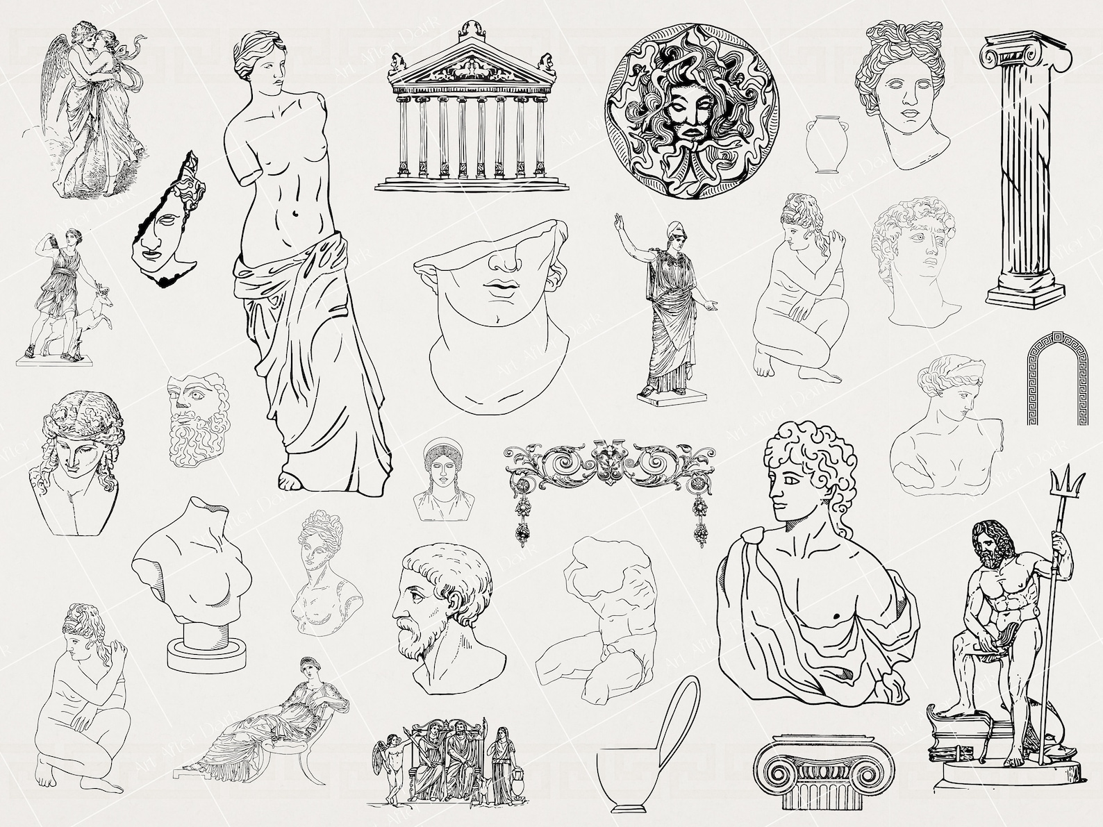Ancient Greek Roman Mythology | 200+ Svg Png Eps | FREEBIES INCLUDED ...