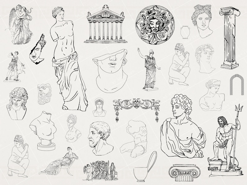 Ancient Greek Roman Mythology | 200+ Svg Png Eps | FREEBIES INCLUDED ...