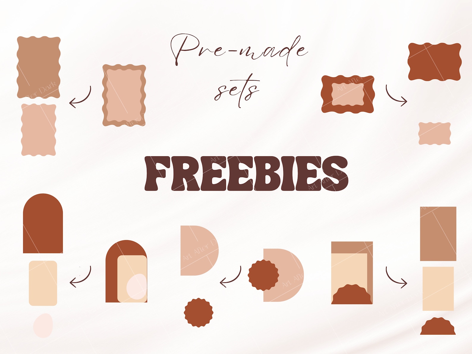 Wavy Shape Invite Cards 90 Svg, Dxf, Png, Eps FREEBIES CLIPART CUT ...