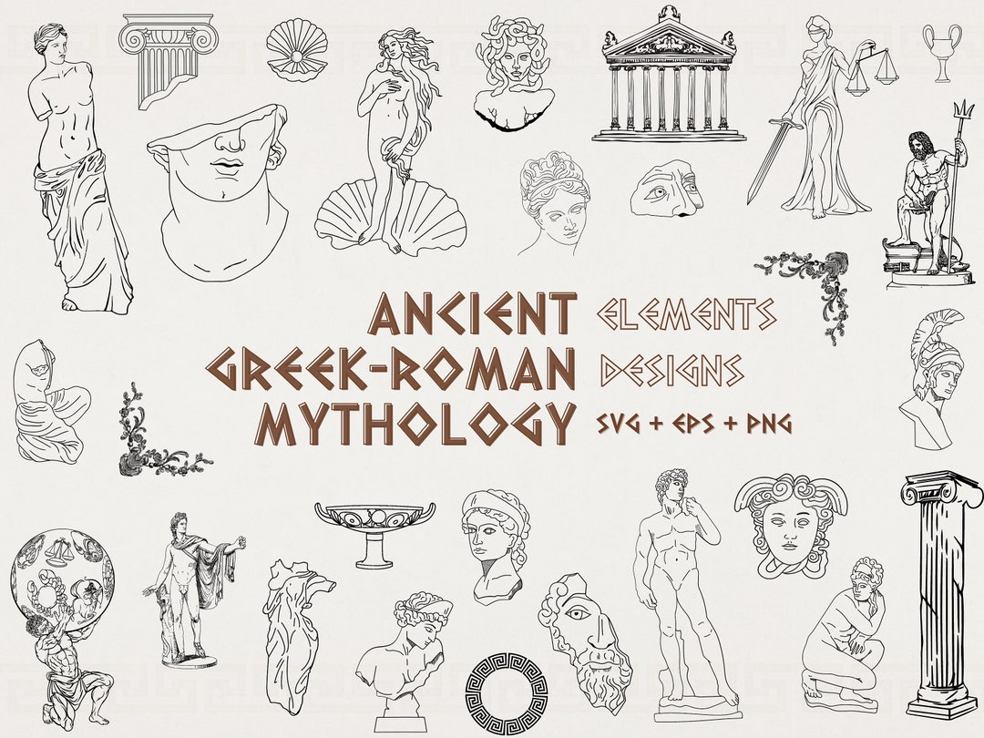 Ancient Greek Roman Mythology | 200+ Svg Png Eps | FREEBIES INCLUDED ...