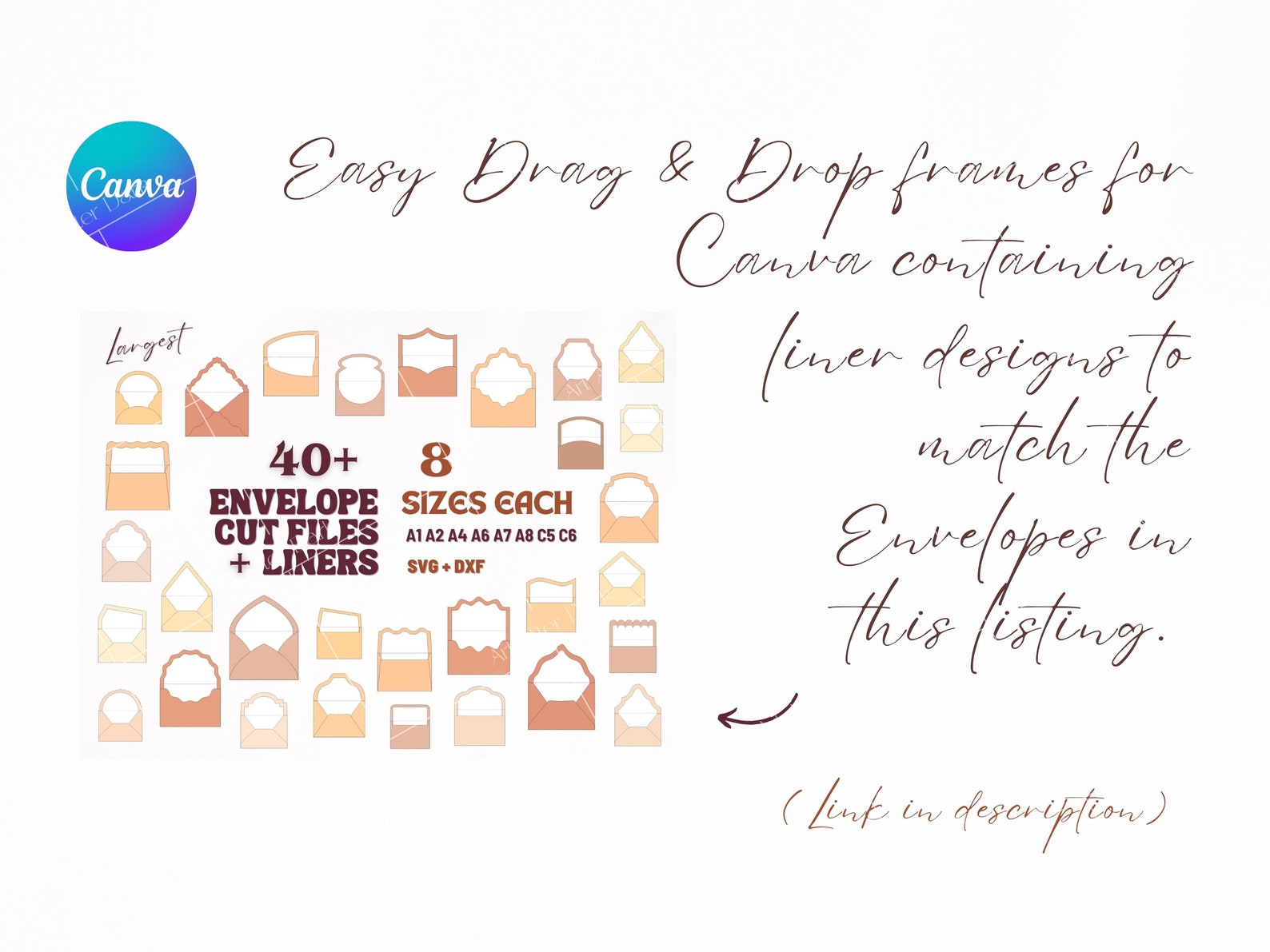 Invitation Envelope LINER CANVA Templates | 40+ Liner Designs | 8 Sizes ...