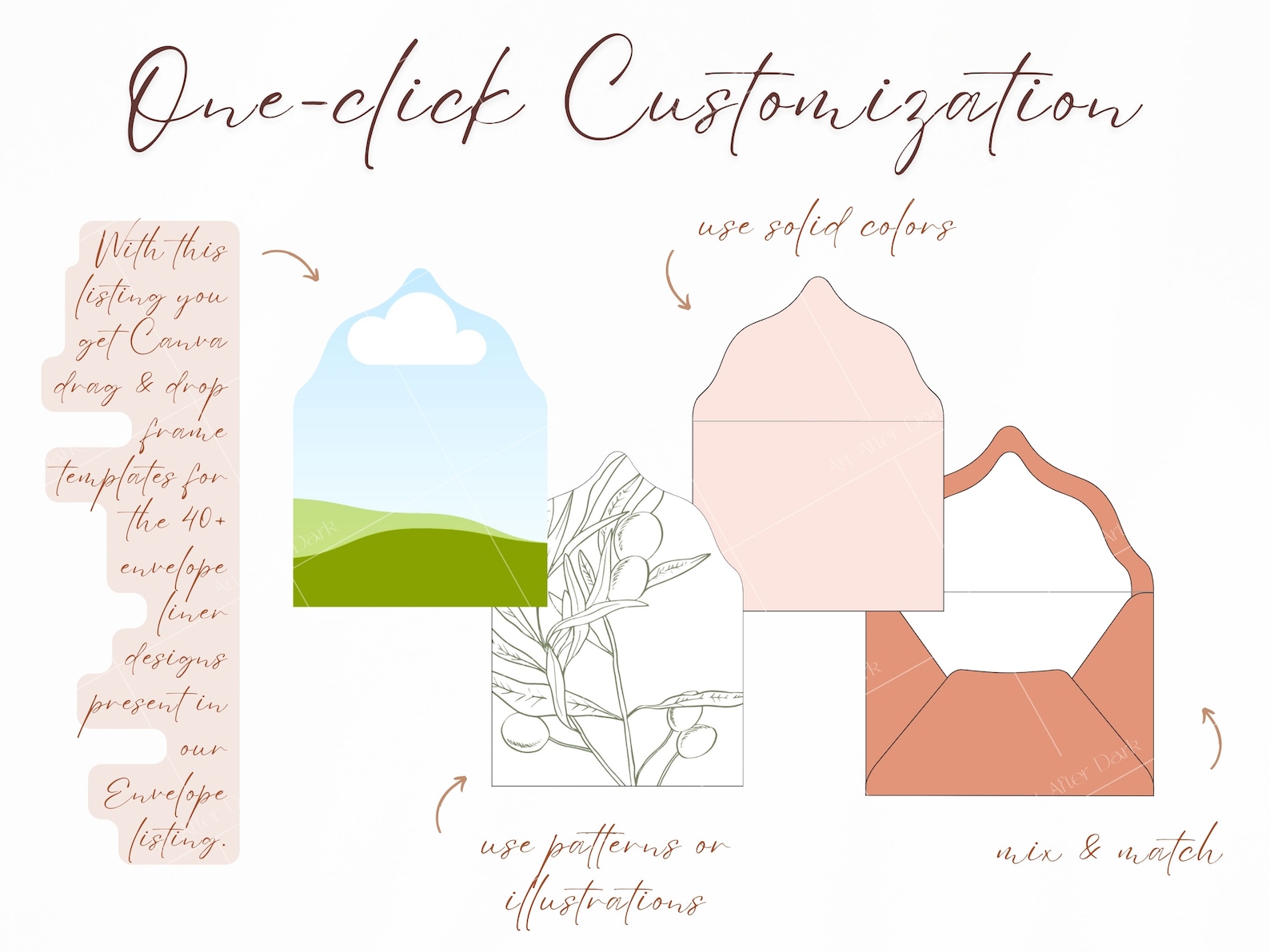 Invitation Envelope LINER CANVA Templates | 40+ Liner Designs | 8 Sizes ...