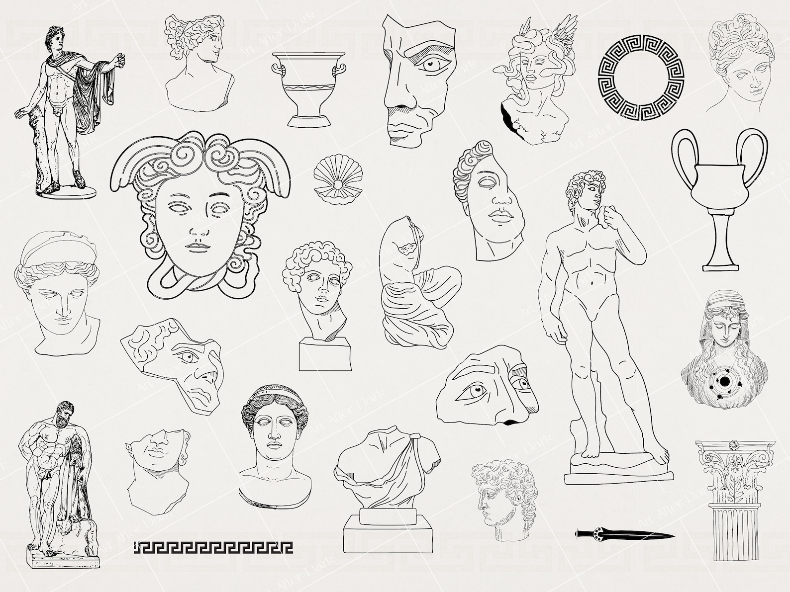 Ancient Greek Roman Mythology | 200+ Svg Png Eps | FREEBIES INCLUDED ...