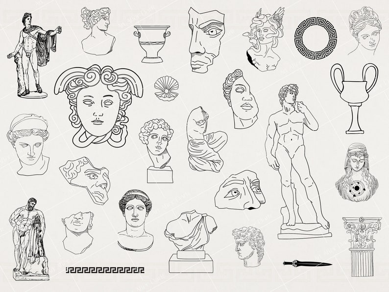 Ancient Greek Roman Mythology | 200+ Svg Png Eps | FREEBIES INCLUDED ...