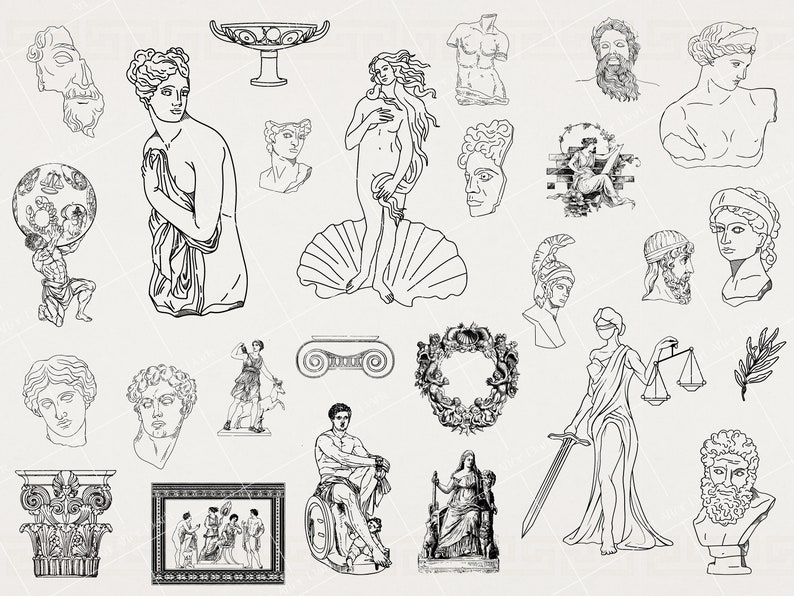 Ancient Greek Roman Mythology | 200+ Svg Png Eps | FREEBIES INCLUDED ...