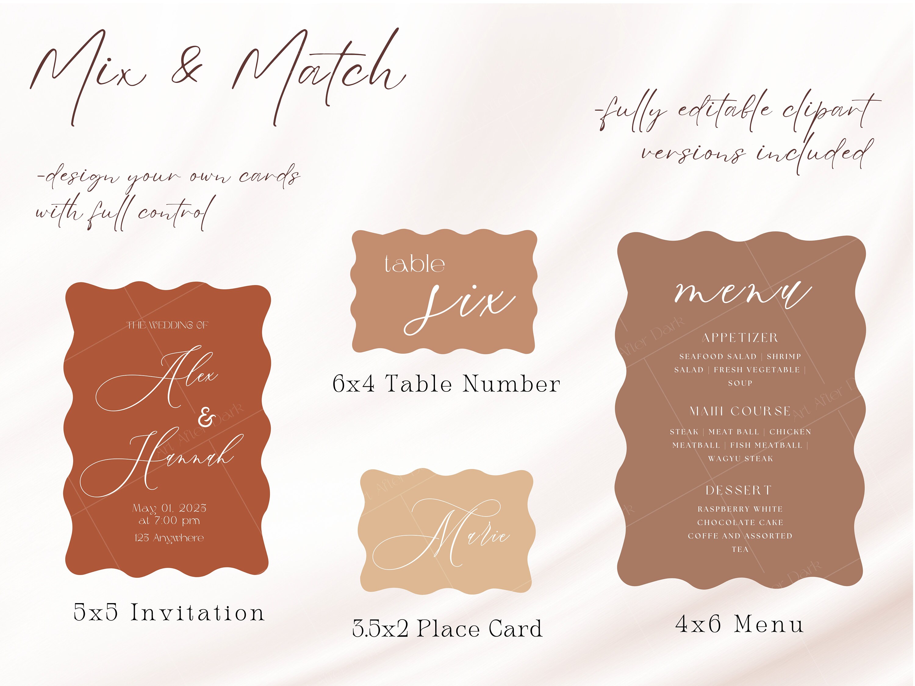 Wavy Shape Invite Cards | 90+ Svg, Dxf, Png, Eps + FREEBIES | CLIPART ...