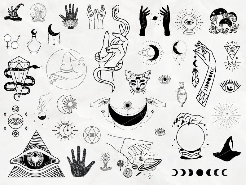 Celestial Witchcraft Designs | 150+ Svg, Png, Eps | FREEBIES INCLUDED ...
