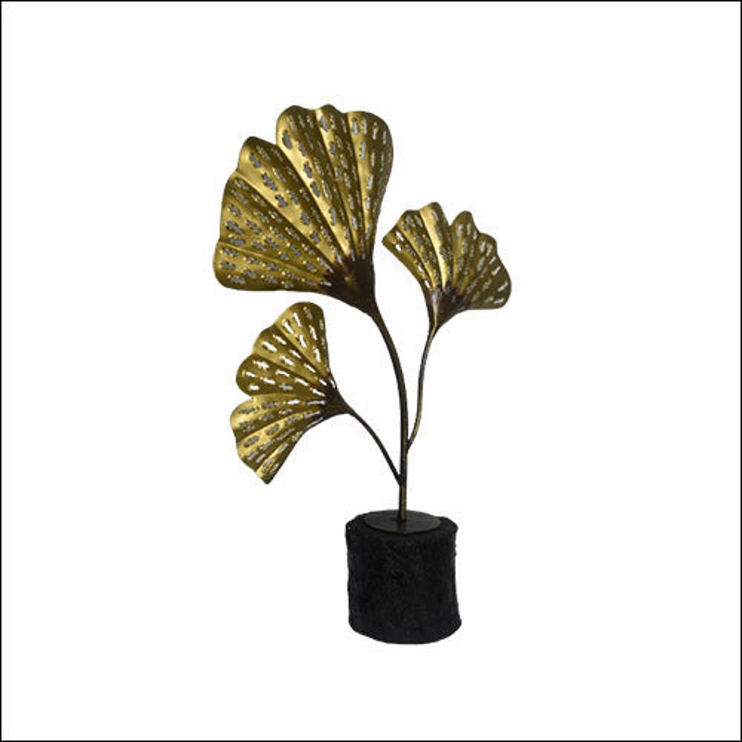 Gold Metal Leaves Table Decor - Etsy