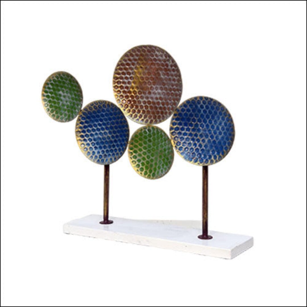 Hammered Handmade Metal Table Decor - Etsy
