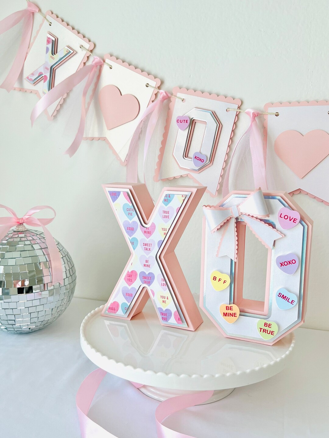 3D XO Letters Conversation Hearts Party Decor Photo Prop - Etsy