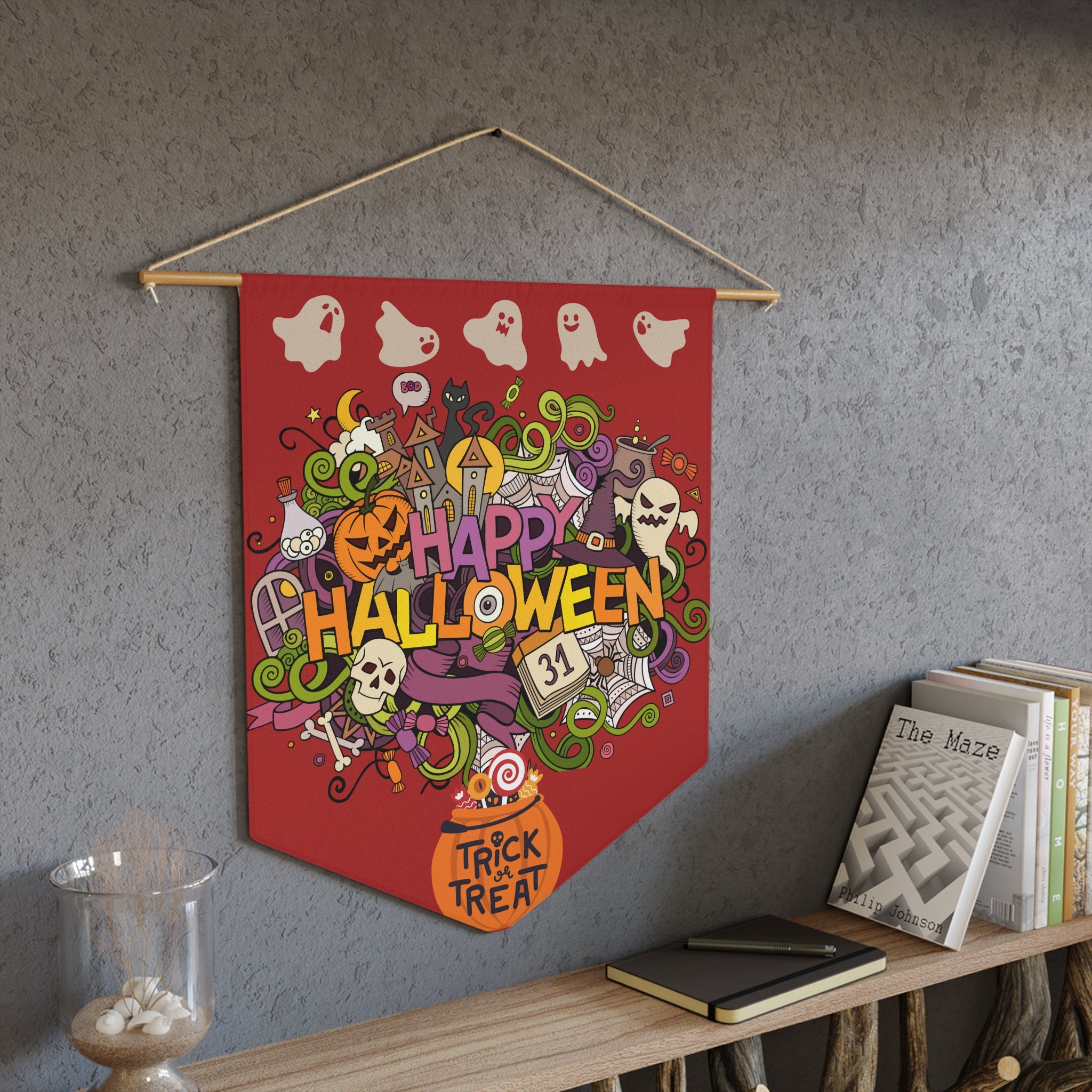 Halloween Inside Home Decor, Pennant Wall Banner, Halloween Pennant ...