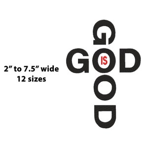 God is Good Embroidery Design, 12 Sizes, Belive Machine Embroidery ...