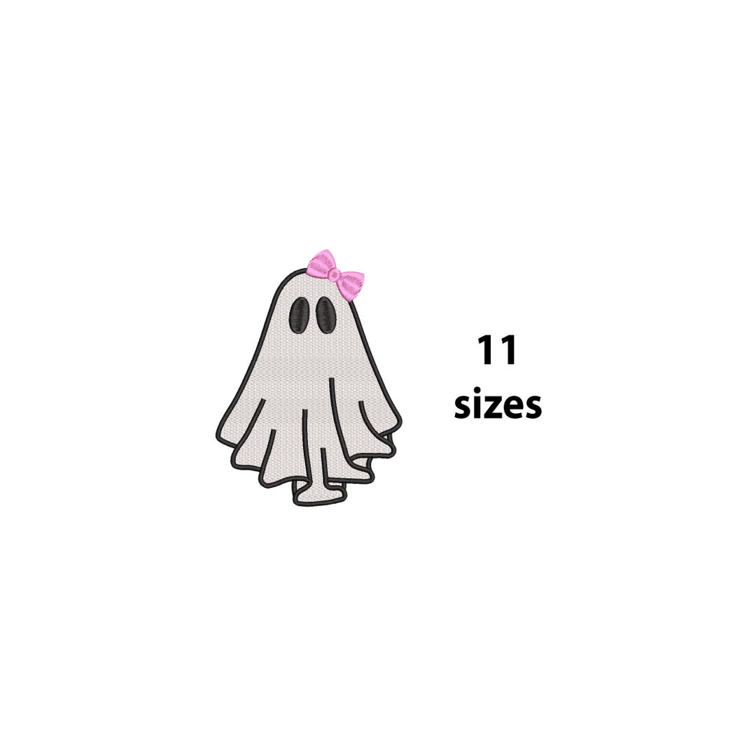 Ghost Girl Embroidery Design, 11 Sizes, Ghost Machine Embroidery Design ...