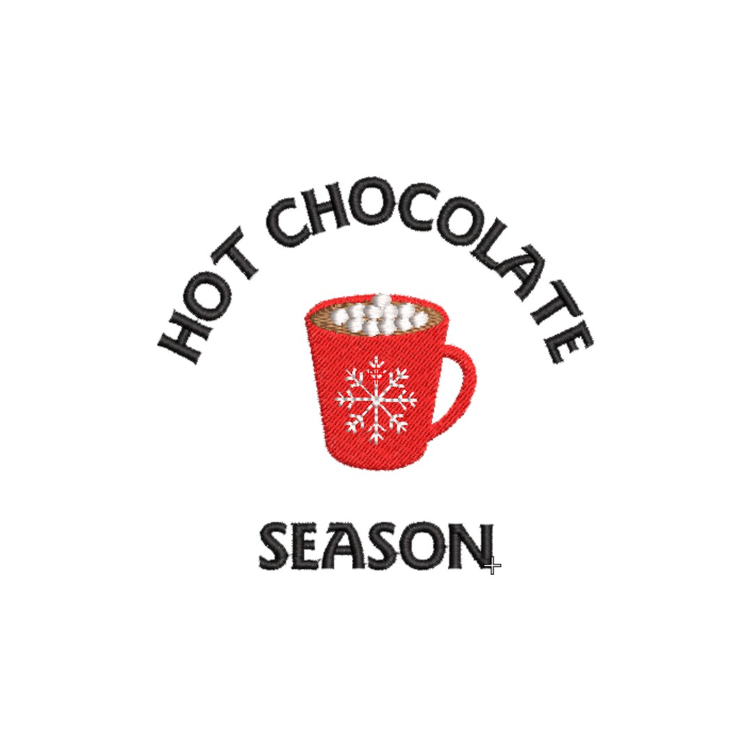 Hot Chocolate Embroidery Design,7 Sizes, Hot Cocoa Machine Embroidery ...