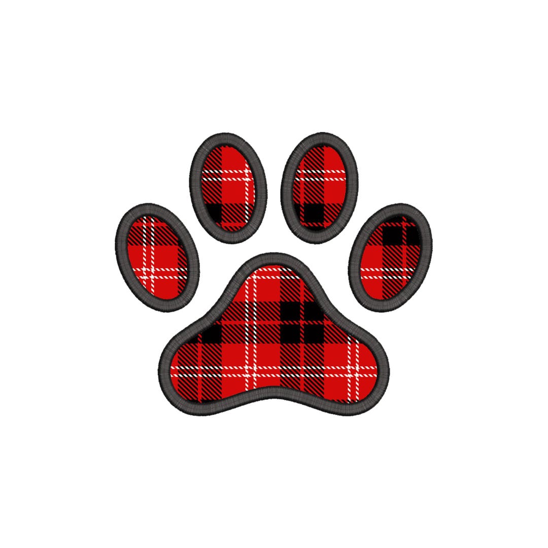 Dog Paw Applique Embroidery Design, 26 Sizes, Satin Stitch Dog Paw ...