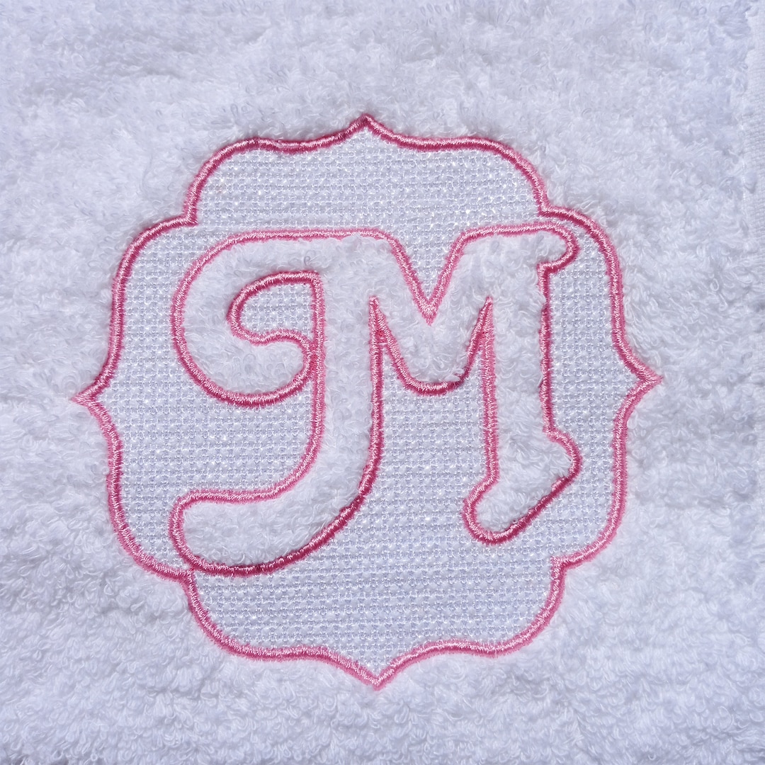 Embossed Machine Embroidery Alphabet, Monogram Towel Font, 5 Sizes, A-Z ...