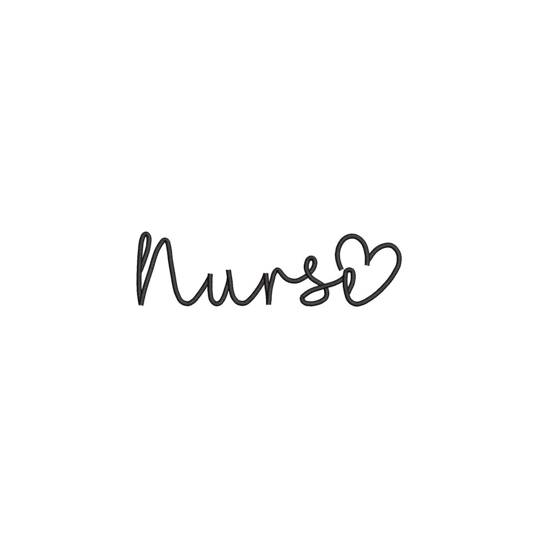 Nurse Embroidery Design File, 21 Sizes, Hand Writing Nurse Machine ...