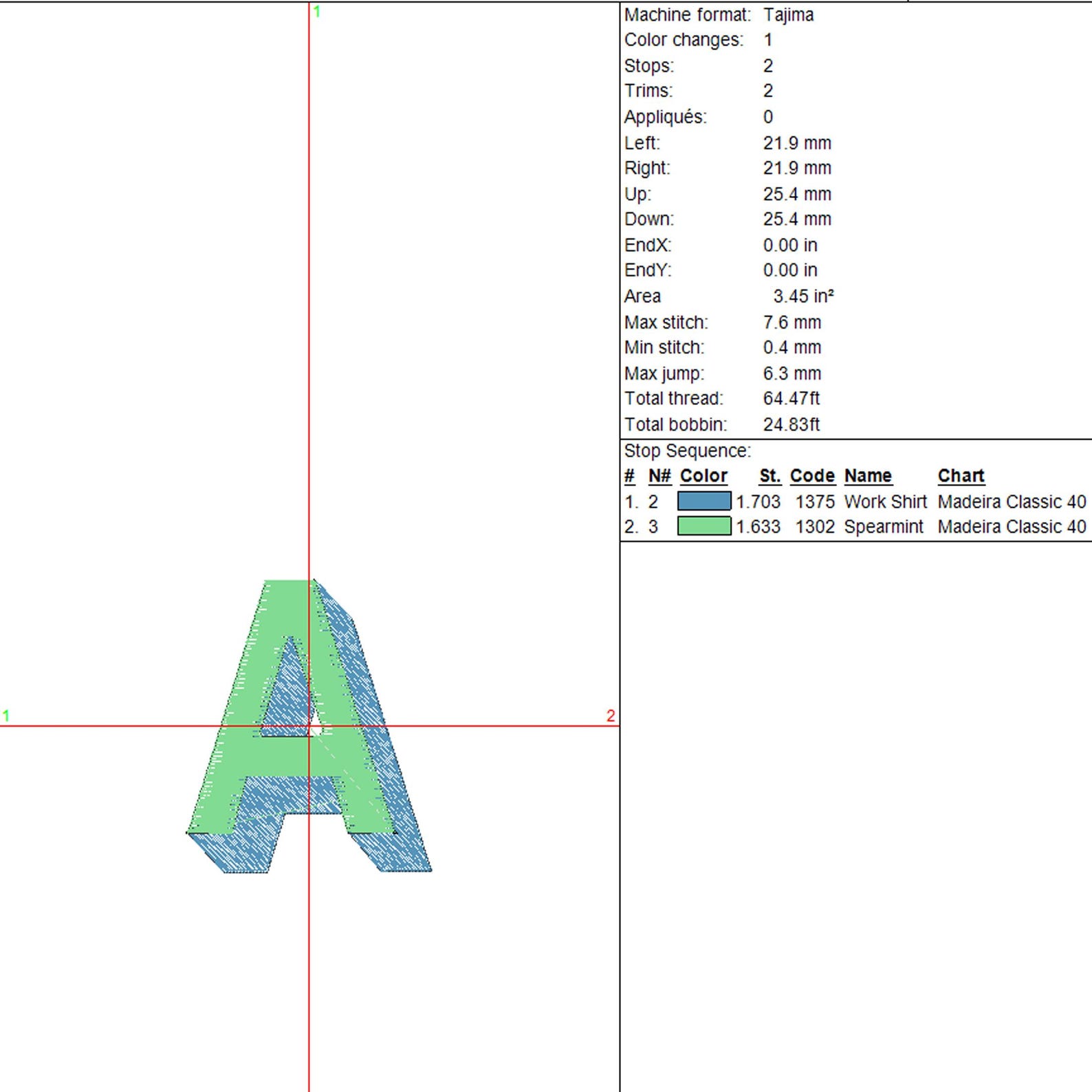 Block Shadow Embroidery Font, 9 Sizes, A-Z Sorted, Fill Stitch Monogram ...