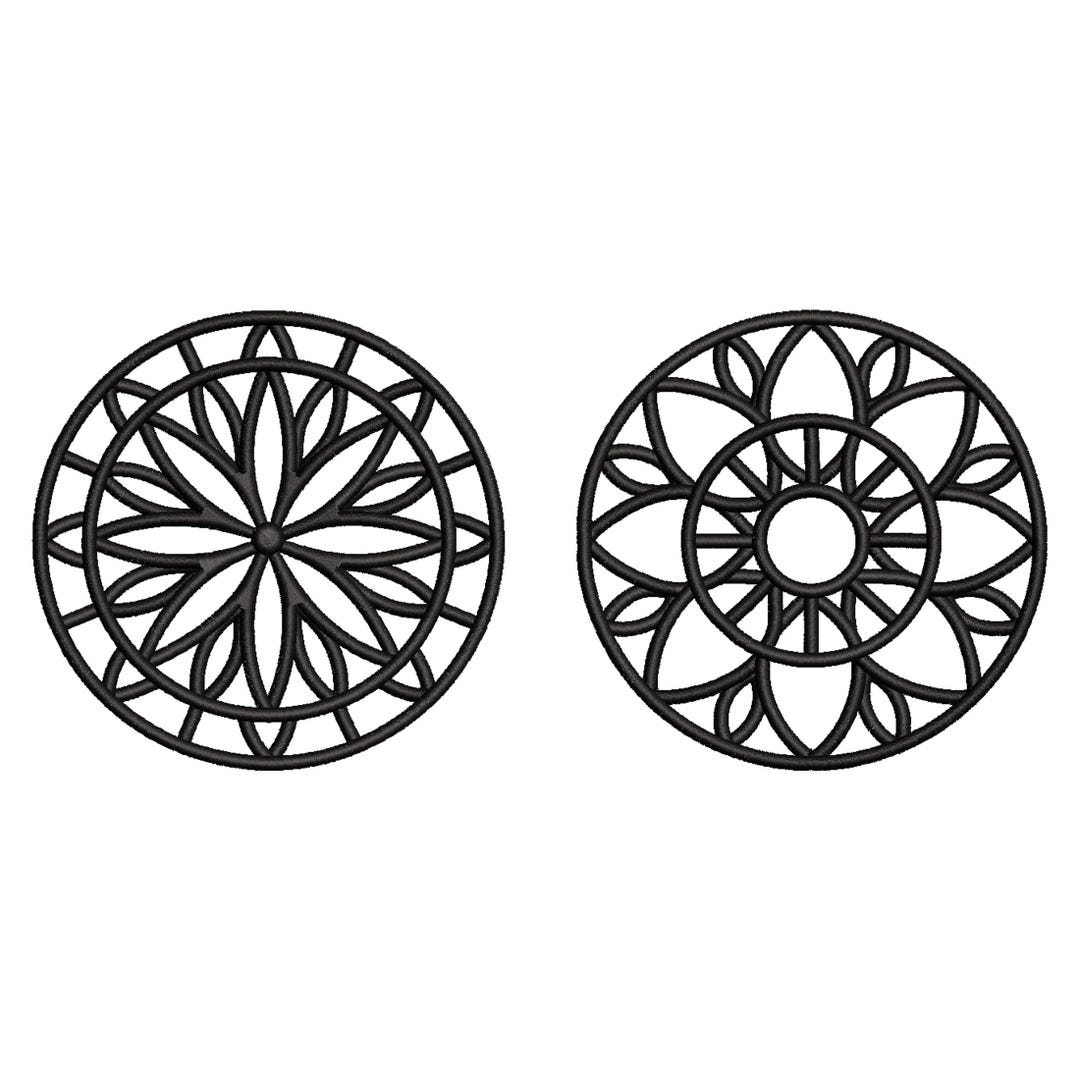 2 Free Standing Lace Coaster Embroidery Design, 5 Sizes, in the Hoop ...