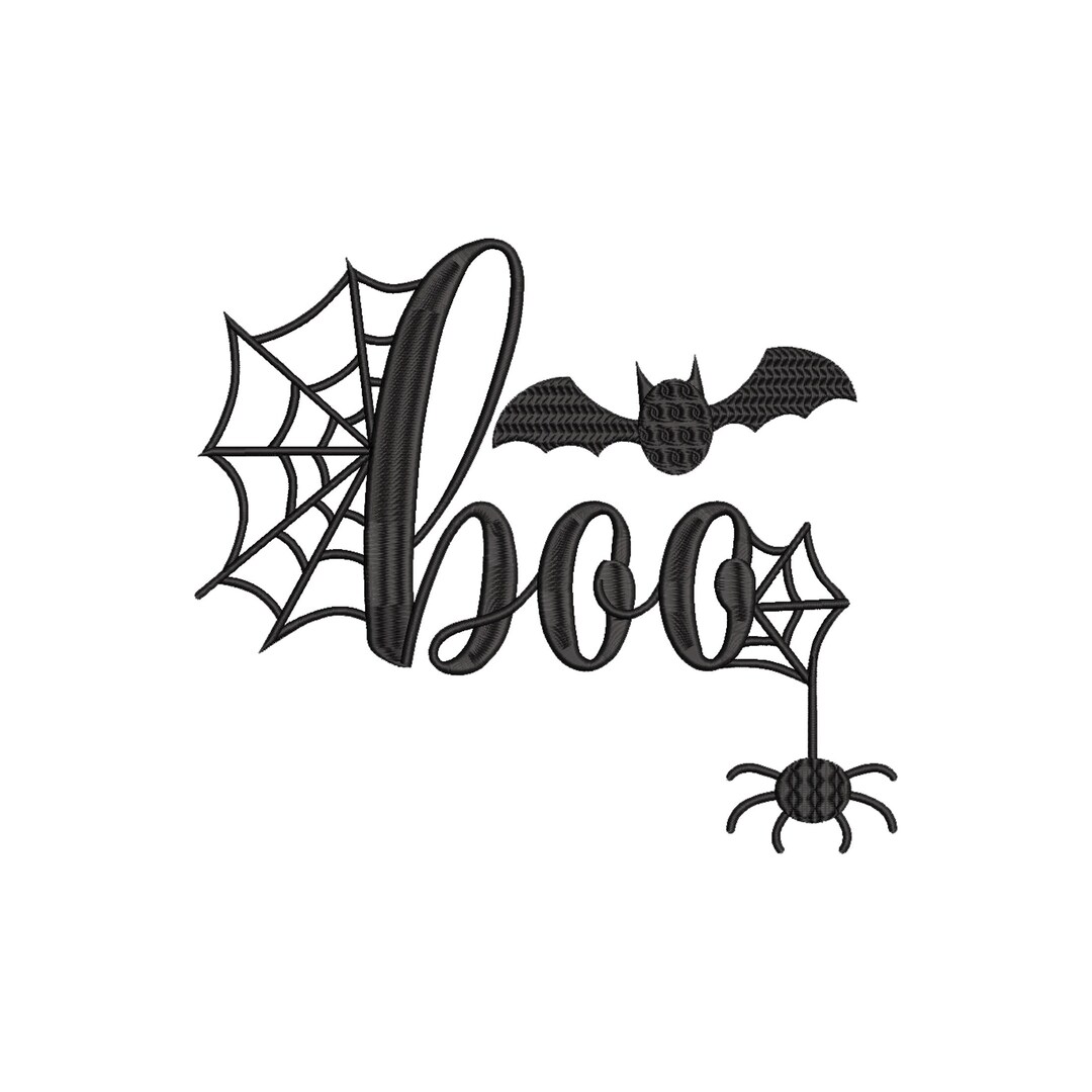 Boo Embroidery Design, 12 Sizes, Boo Machine Embroidery Design File ...
