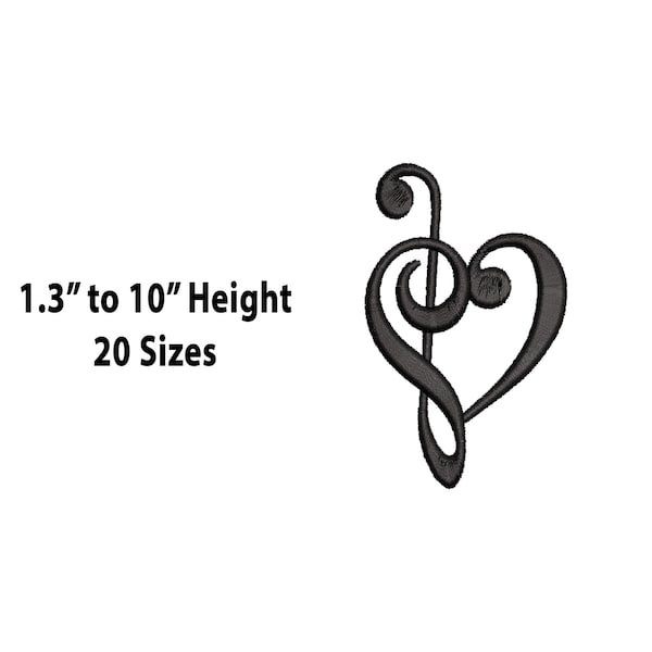 Music Note Heart - Etsy