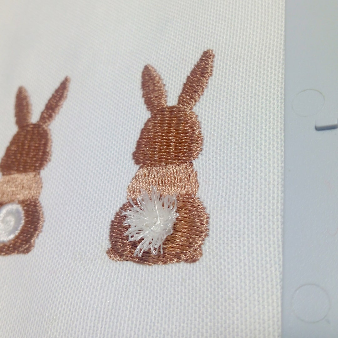 Fringed Easter Bunny Machine Embroidery Design, 5 Size, Fluffy Fringed ...