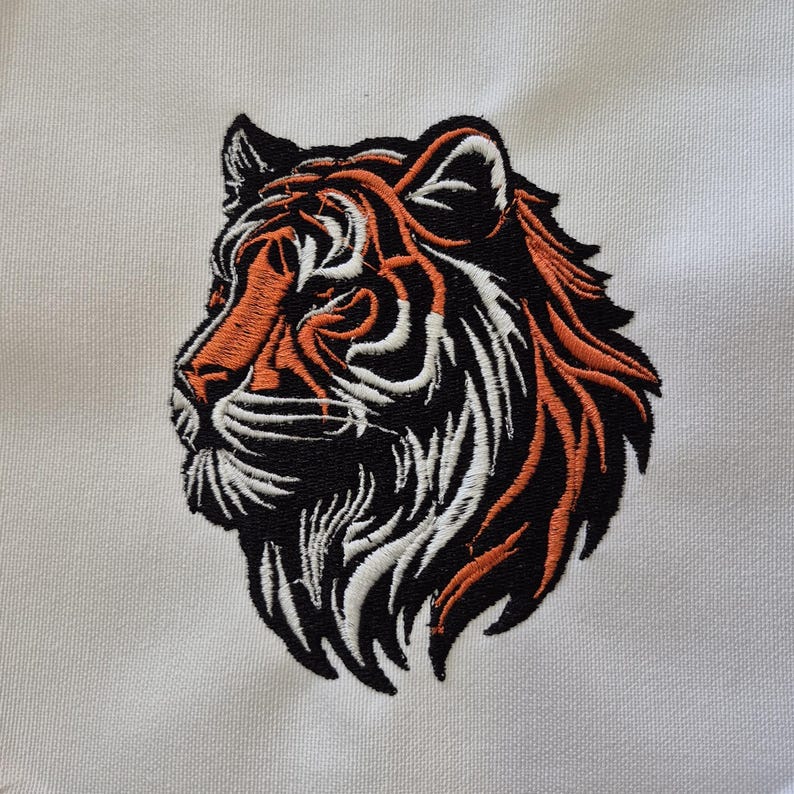Tiger Embroidery Design, 15 Sizes, Tiger Head Machine Embroidery Design ...