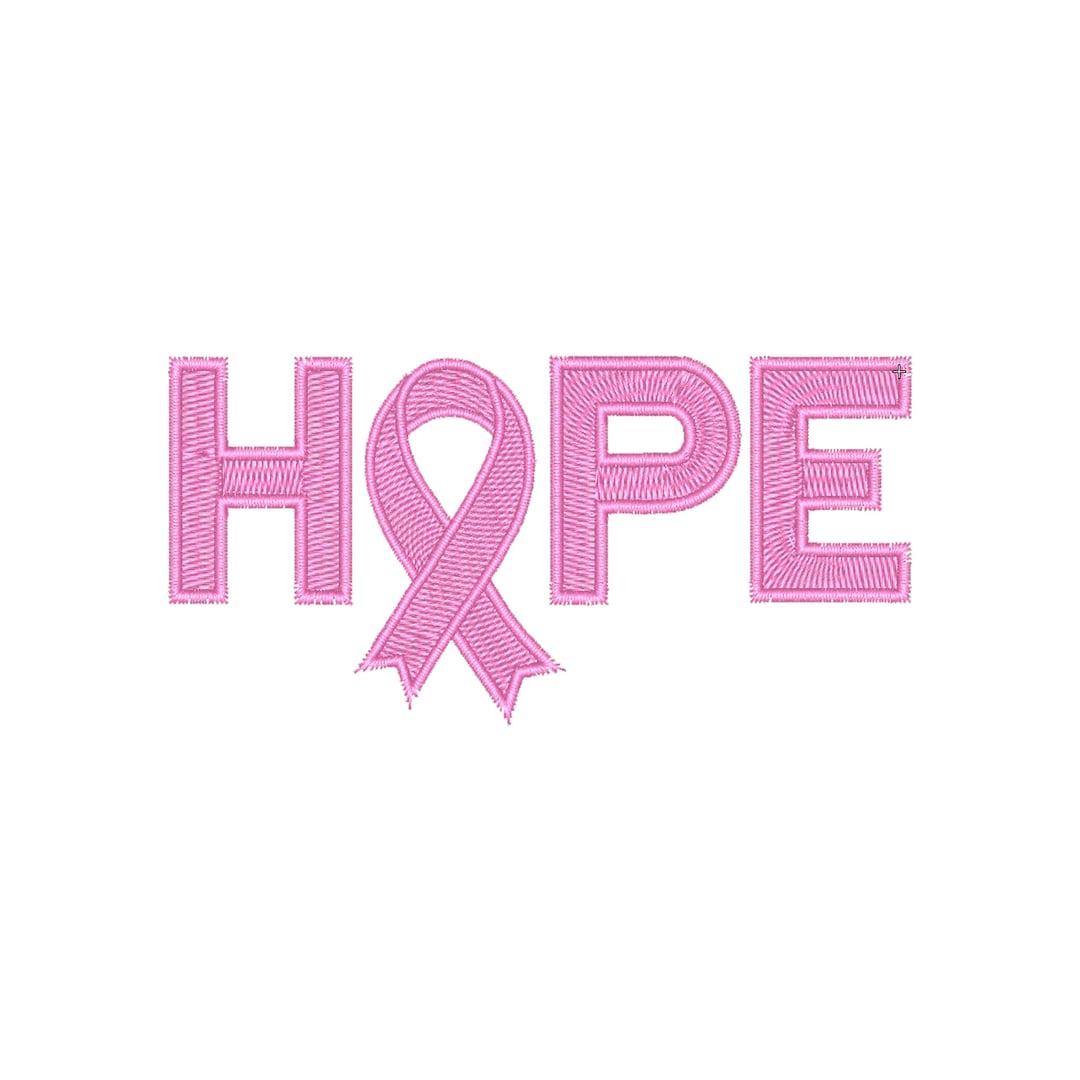 Hope Embroidery Design, Cancer Awareness Ribbon Machine Embroidery ...