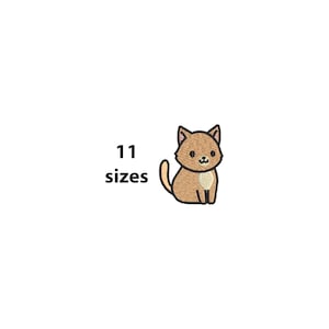 Mini Cat Embroidery Design, 11 Sizes, Mini Cat Machine Embroidery ...