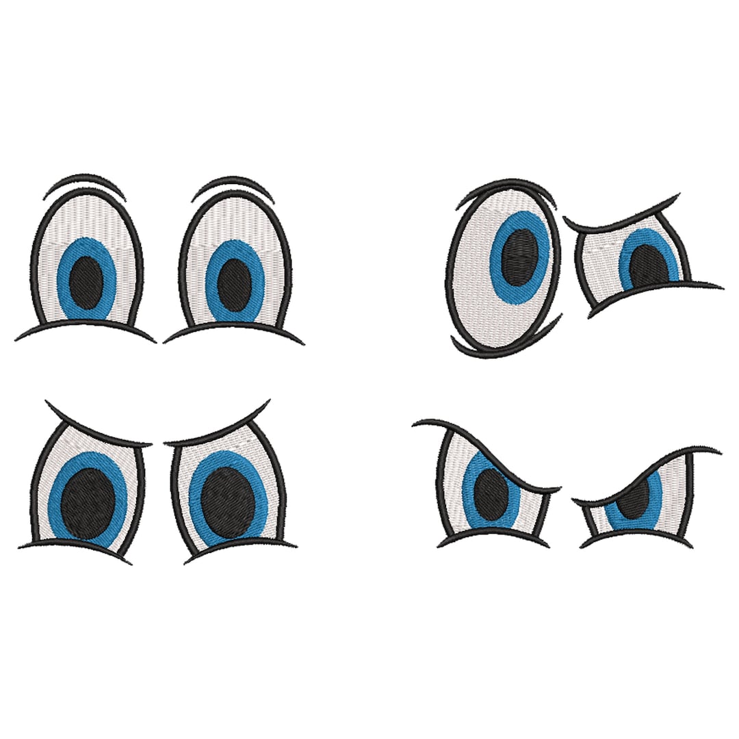 Plushie Felt Eyes Embroidery Design, 7 Sizes, Animal Eyes Machine ...