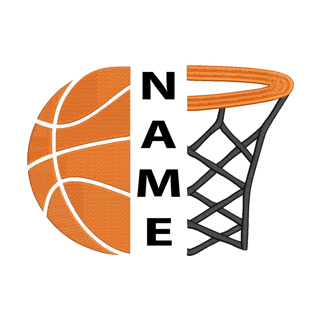Basketball Split Name Machine Embroidery Design, 17 Size, Basketball ...