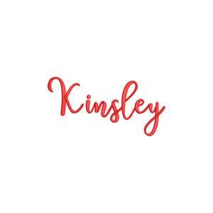 Kinsley Embroidery Font, 5 Sizes, A-Z Sorted, Satin Stitch Machine ...