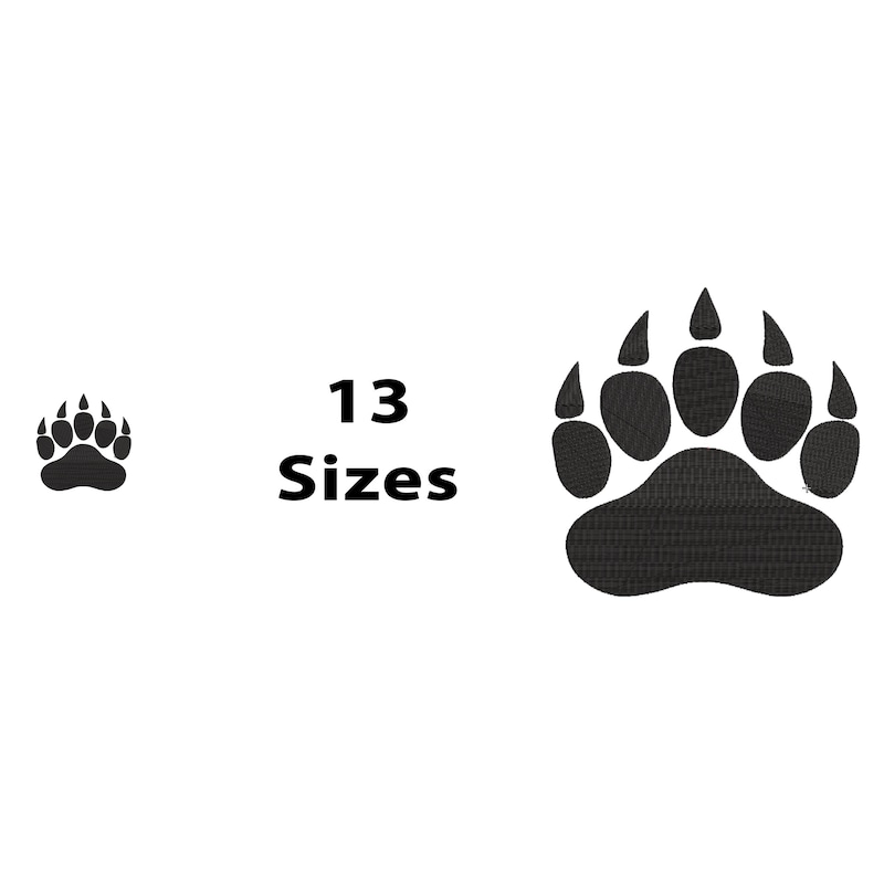 Bear Paw Prints Embroidery Design - Etsy