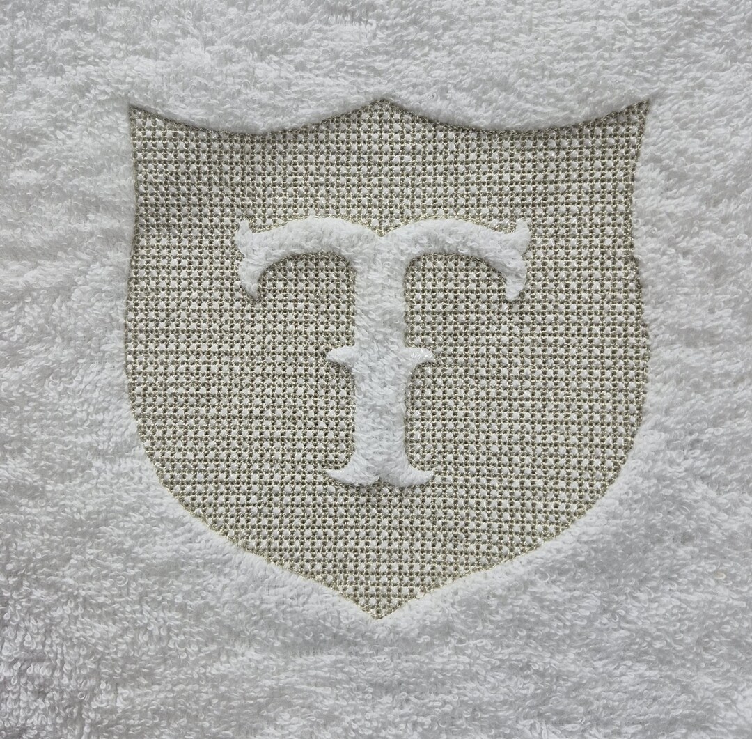 Embossed Western Alphabet Machine Embroidery, Monogram Towel Font, 7 ...