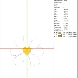 Mini to Large Heart Daisy Embroidery Design,20 Sizes, Daisy Embroidery ...