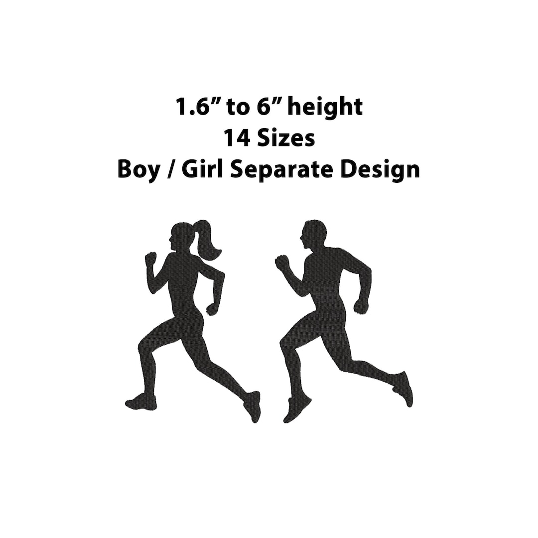 Mini to Large Runner Embroidery Design, 14 Sizes, Runner Machine ...